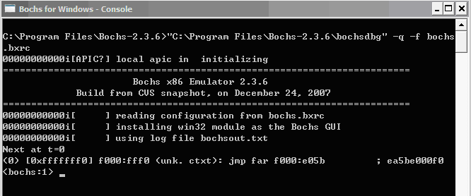 Bochs使用手册 | HIT-OSLAB-MANUAL